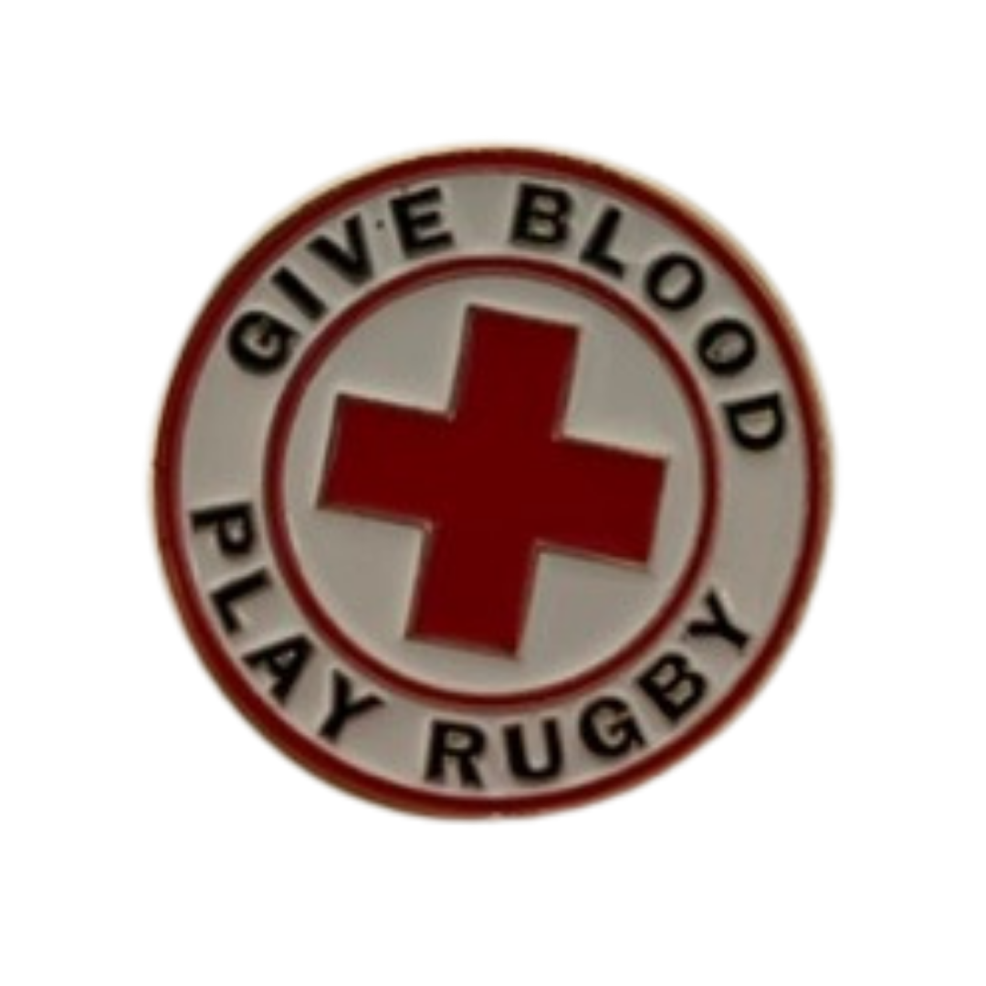 Give Blood Play Rugby Enamel Pin – BooshieAthletic